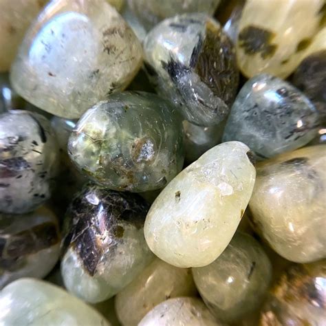 Prehnite With Epidote Tumbled