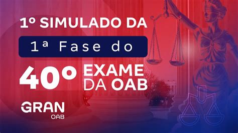 1ª Fase do 40º Exame OAB Correção do 1º Simulado YouTube