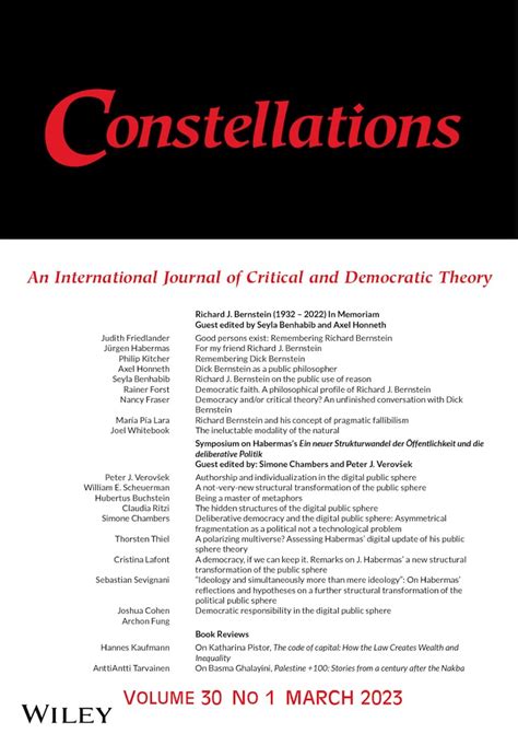 Constellations Vol 30 No 1
