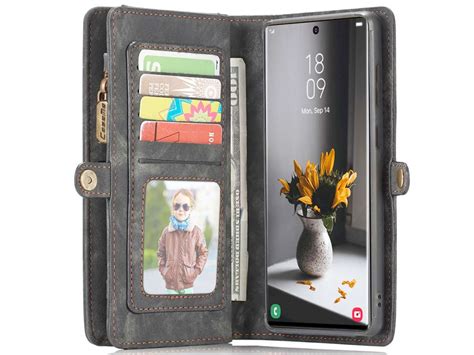 CaseMe Samsung Galaxy S22 Ultra Portemonnee Hoes Zwart