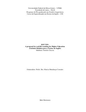 Fillable Online Programa De Ps Graduao Em Estudos Literrios INCIO Fax