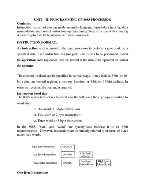 mpmc eee unit ii programming 8085 processor download free pdf instruction set assembly
