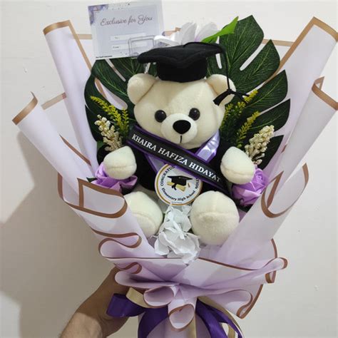 Jual Buket Boneka Bear Tinggi 20 Cm Bouquet Bunga Sabun Wisuda Ulang