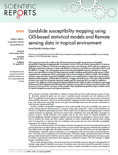 pdf landslide susceptibility mapping using gis based multi criteria decision analysis support