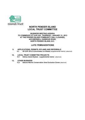 Fillable Online Islandstrust Bc U LOCAL TRUST COMMITTEES North Pender