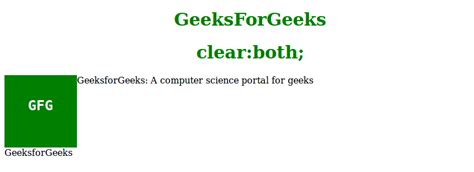 CSS Clear Property GeeksforGeeks