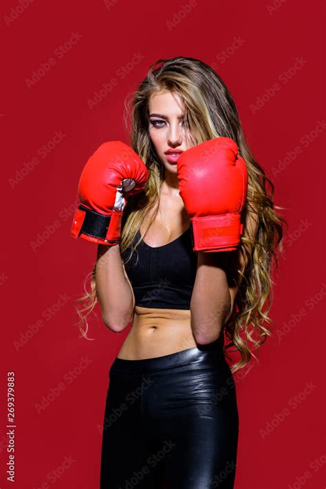 Sportwoman With Boxing Gloves Fitness Healthy Lifestyle Boxing