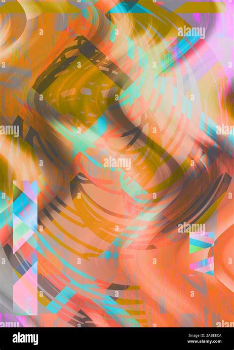 Abstract Creative Poster Template Geometric Design With Liquids