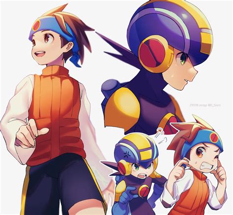 Megaman Exe And Lan Hikari Mega Man And 1 More Drawn By Zero Go