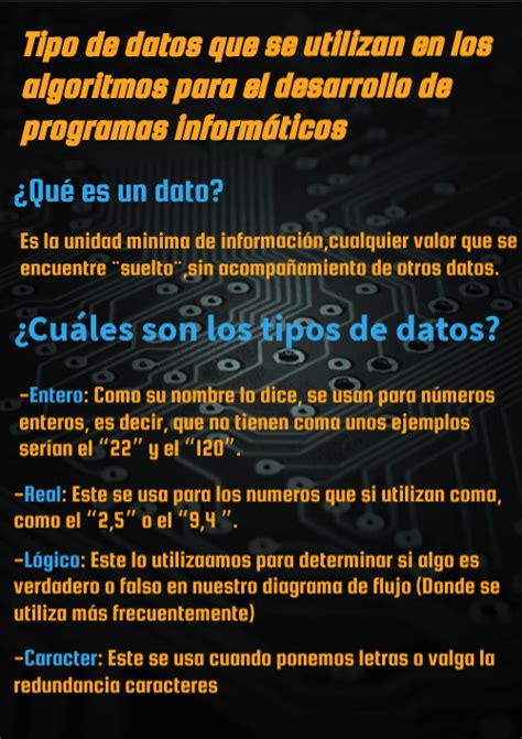 Tipo De Datos Que Se Utilizan En Los Algoritmos