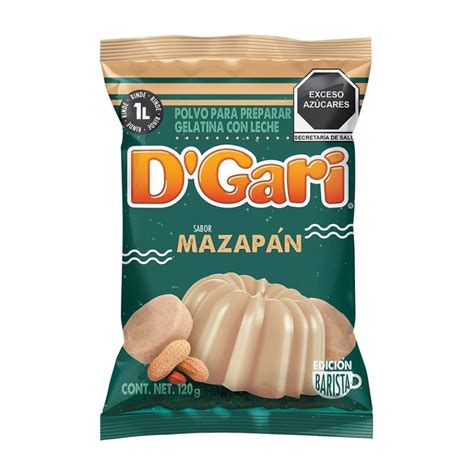 Polvo para preparar gelatina con leche DGari sabor mazapán 120 g Walmart