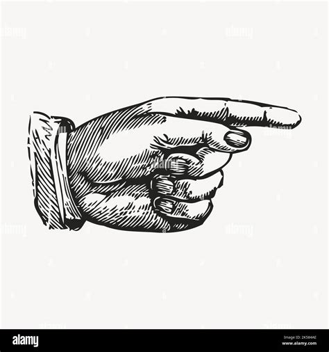 Vintage Pointing Finger Vector
