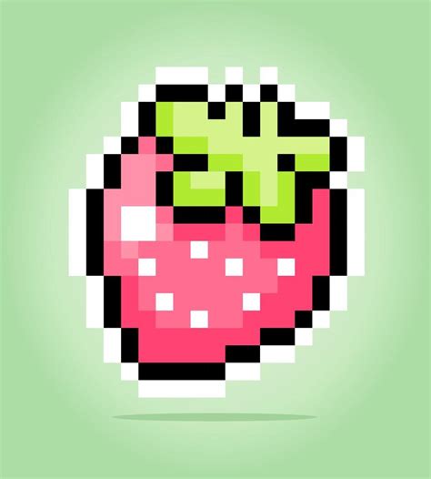 P Xel De Fresa De Bits P Xel De Frutas Para Activos De Juego Y