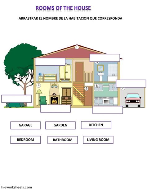 Escarchado Esplendor Flecha Fichas De Las Partes De La Casa En Ingles