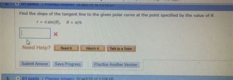 solved find the slope of the tangent line to the given