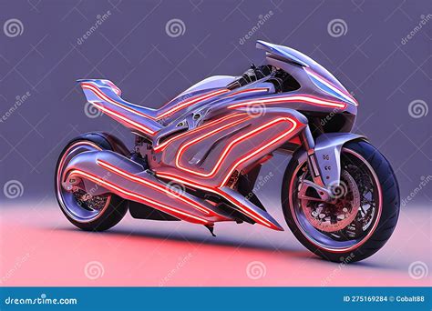 Motorcycle Futuristic Sci Fi Design Fantastic Motorbike Modern Project