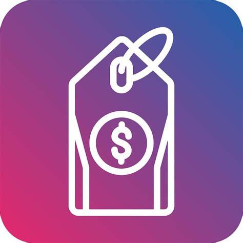 Diseño vectorial Estilo del icono de la etiqueta de precio Vector Premium