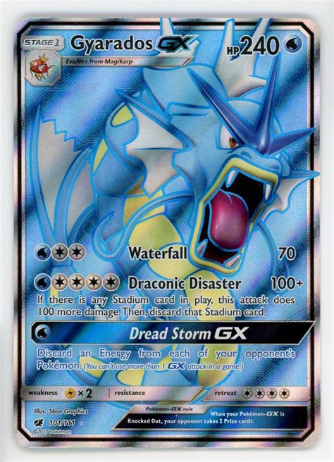 Pokemon Gyarados GX 101 111 Crimson Invasion Full Art Ultra Rare