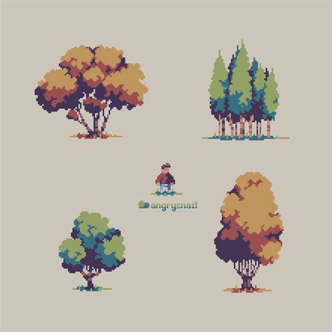 Stunning Pixel Art Of Trees