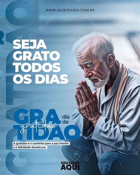 Dia Da Gratid O De Janeiro Seja Grato Todos Os Dias Social Media Psd