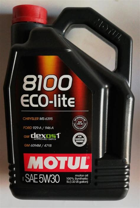 Aceite Sintetico Motul Litros Eco Lite W Dexos Cms Racing