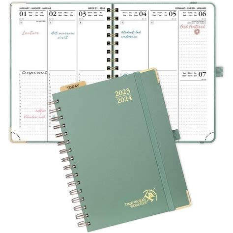 POPRUN Agenda Scolaire 2023 2024 Semainier 21x16 5cm Planner Vertical