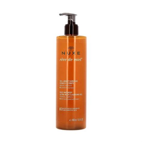 Nuxe Rêve de Miel Gel nettoyant Surgras Visage et Corps flacon pompe