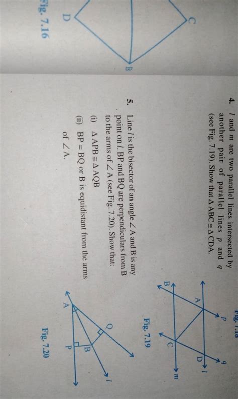 L And M Are Two Parallel Lines Intersected By Another Pair Of Parallel