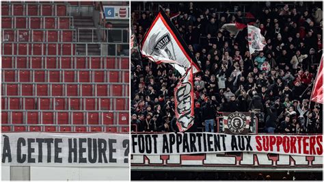 Grève de 10 minutes banderoles les supporters du Standard protestent