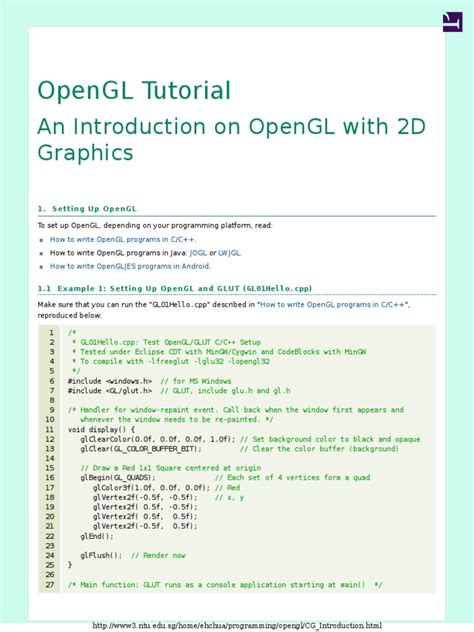 an introduction on opengl with 2d graphics opengl tutorial pdf data type integer