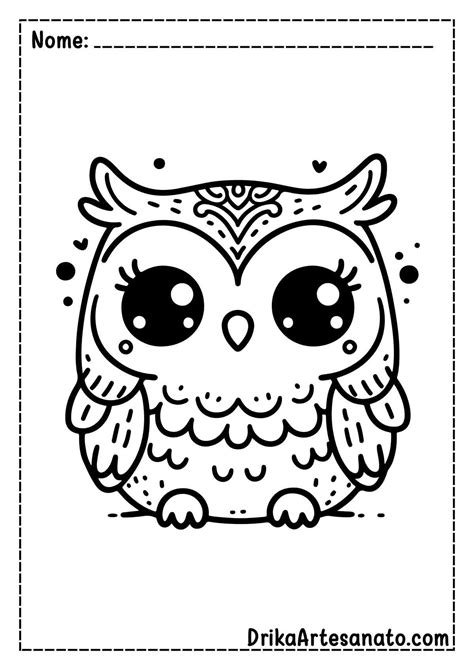 50 Desenhos de Coruja para Colorir Grátis em PDF