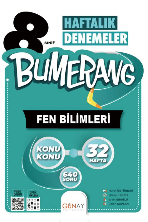 8 SINIF BUMERANG 32 HAFTALIK FEN BİLİMLERİ DENEMELERİ Şehir Kitapçısı