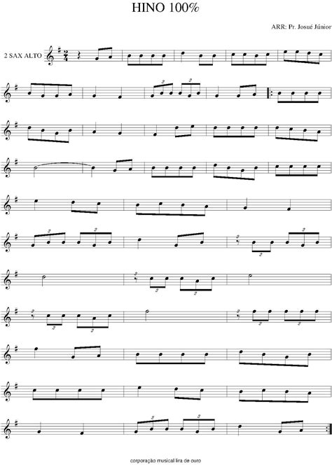 PARTITURAS PARA BANDA DE MÚSICA EVANGÉLICA ARRANJO PARA BANDA HINO 100