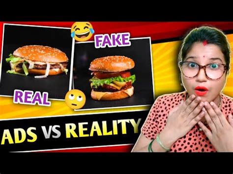 Food Ads Vs Reality Food Shocking Food In Tv Ads Vs Reality