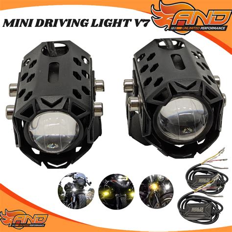 GOLDRUNWAY MINI DRIVING LIGHT V7 40watts 20w Per Bulb WHITE YELLOW