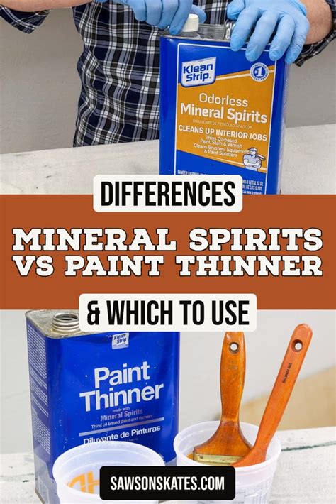 Mineral Spirits Vs Paint Thinner Differences Uses Saws On Skates