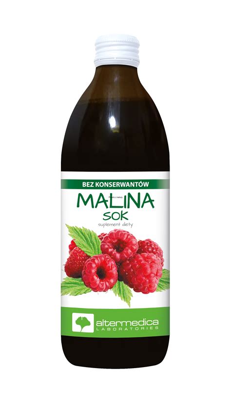 MALINA sok z witaminą C 500 ml suplement diety Prosto z natury