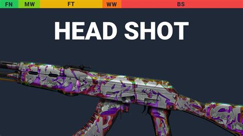 AK 47 Head Shot Skin Float And Wear Preview YouTube