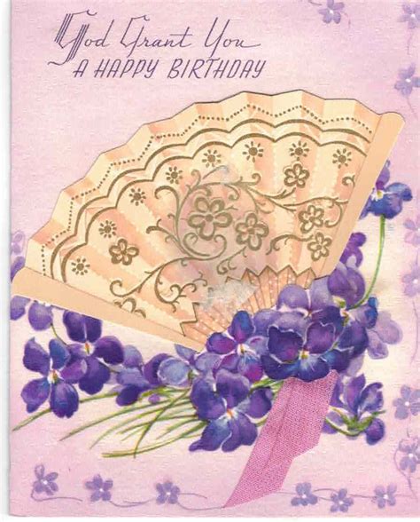Vintage Unused 1940s Religious Birthday Card Bouquet Etsy