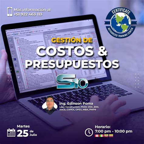 CURSO GESTIÓN DE COSTOS Y PRESUPUESTOS CON S10 CONSEJO DEPARTAMENTAL