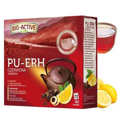 PU ERH herbata czerwona CYTRYNA BIG ACTIVE chińska 40 TOREBEK