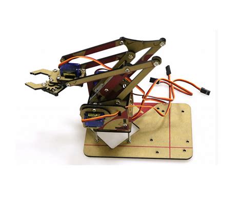 Chasis Brazo Robotico 4 Dof Arduino Acrilico Sin Servos Yorobotics