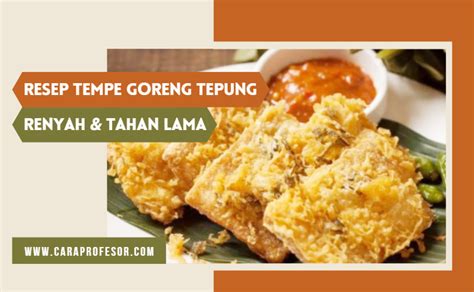 Resep Tempe Mendoan Renyah Tahan Lama