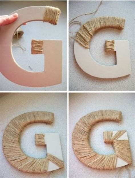 Letras 3D de papelão moldes passo a passo e ideias Twine crafts