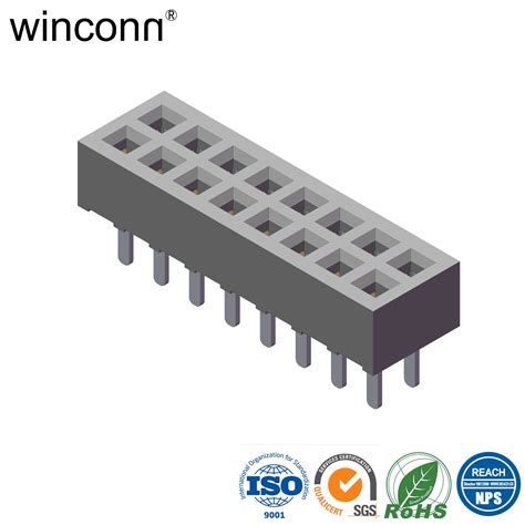 14 16 18 20 Pin Low Profile Socket Receptacle Automatic Machined 1 27mm