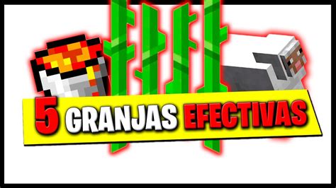 Las 5 GRANJAS más FÁCILES de hacer en MINECRAFT YouTube