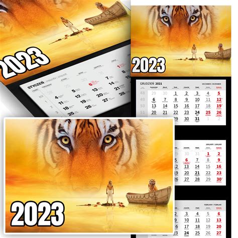 Piękne Trójdzielny Kalendarz 2023 KRAJOBRAZY WZORY 15 zł Allegro pl