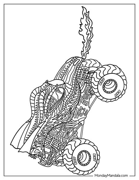 Monster Jam Coloring Pages Free Pdf Printables