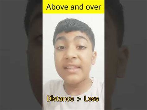 What Is Difference Between Above And Over Desen YouTube