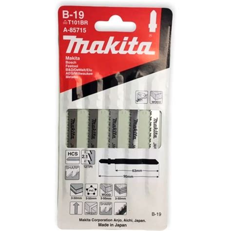 Set Hoja Sierra Caladora 5un Makita A 85715 B 19 Japón La Casa del
